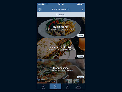 Store Locator iOS app - new design by Szab for App Design Templates on ...