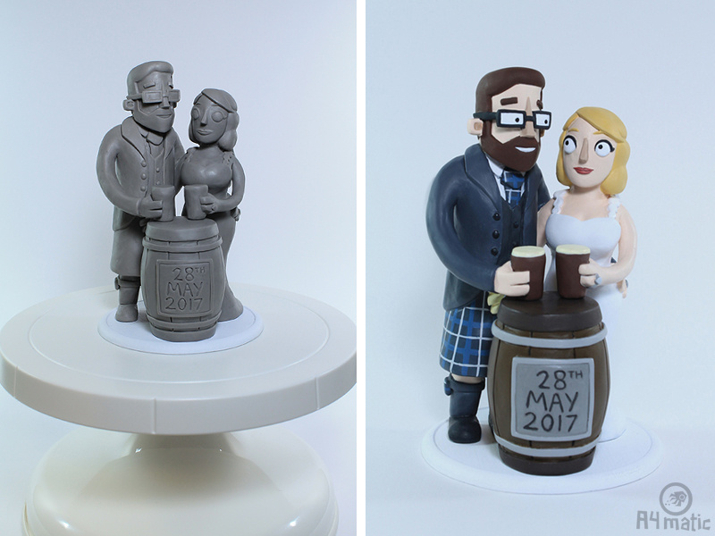 Scottish Wedding Cake Topper Model by Nicola Welbourne on Dribbble