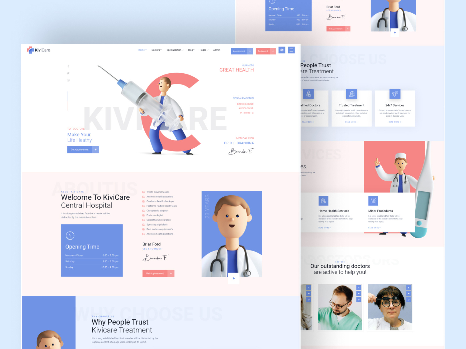 Medical Clinic & Patient Management WordPress Theme by Iqonic Design on ...