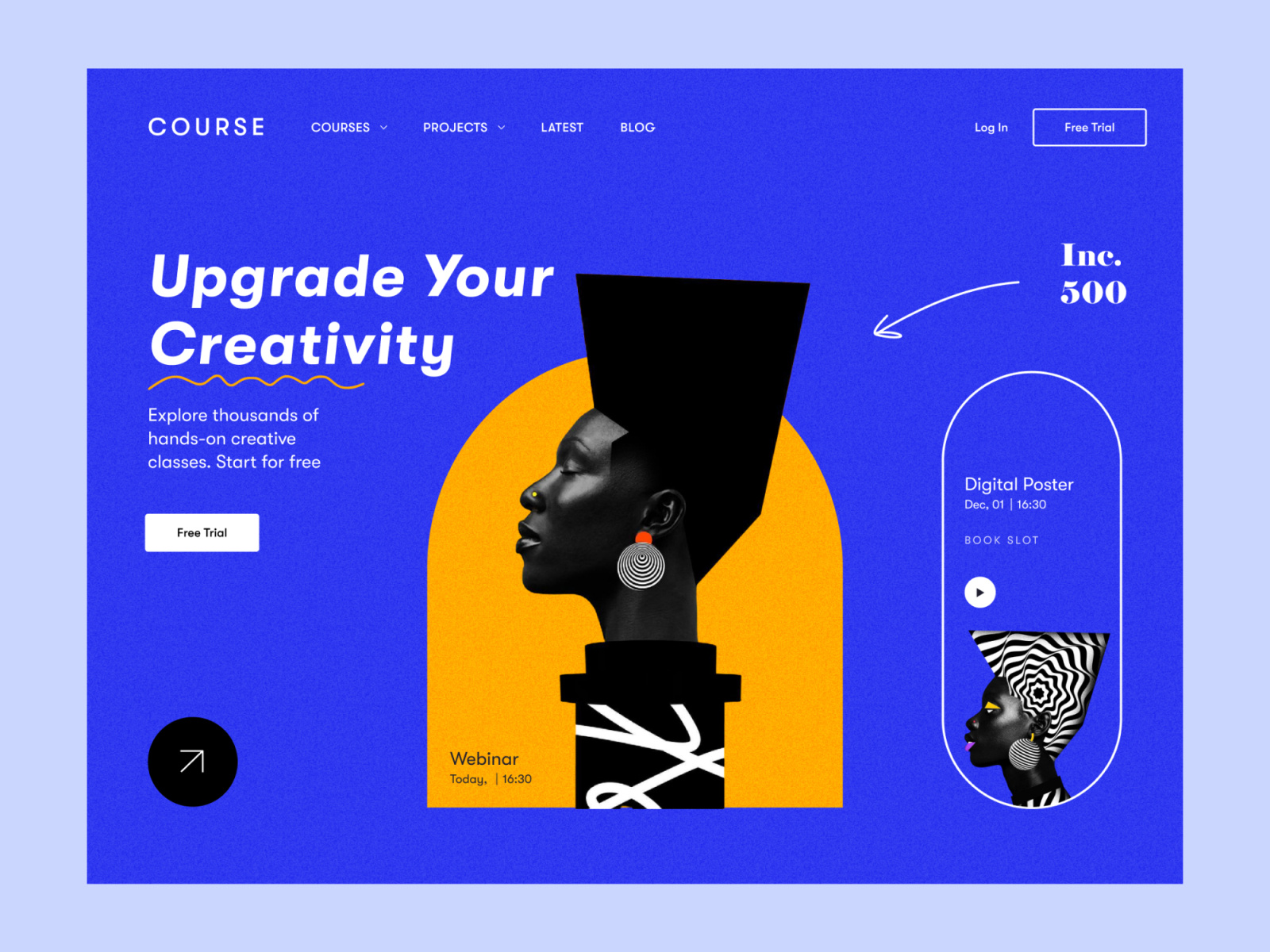 Course Web Header Design by Iqonic Design on Dribbble