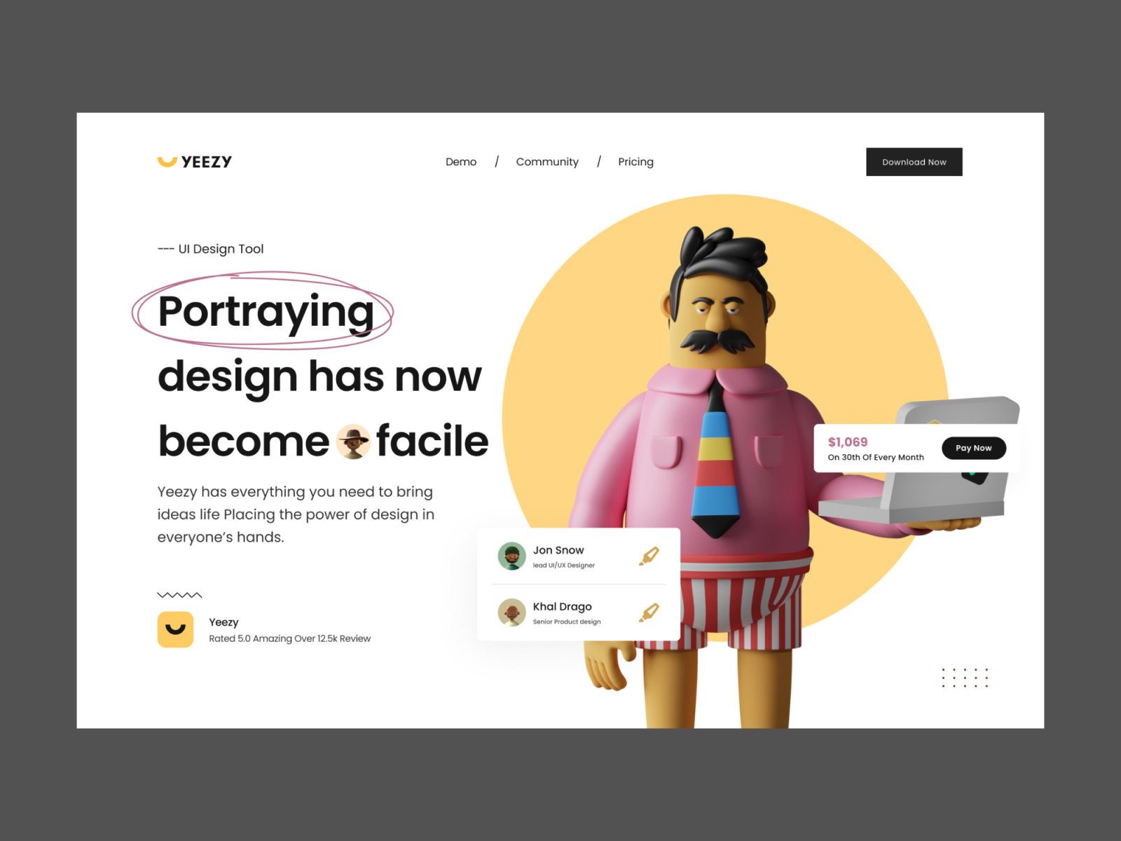 Design Tool Web Header Design by Iqonic Design on Dribbble