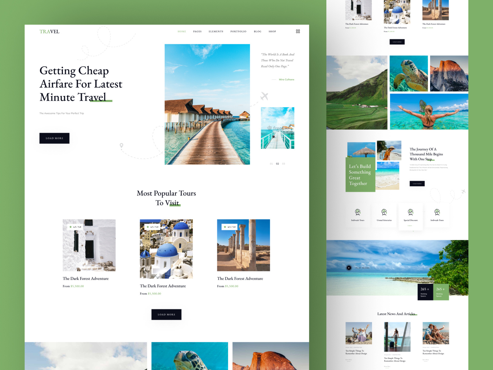 Travel Website Inspiration by Iqonic Design on Dribbble