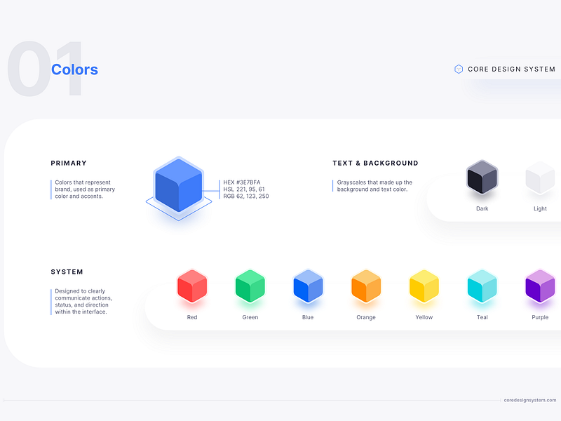 Core Design System - 01 Color by Ryan Sael on Dribbble