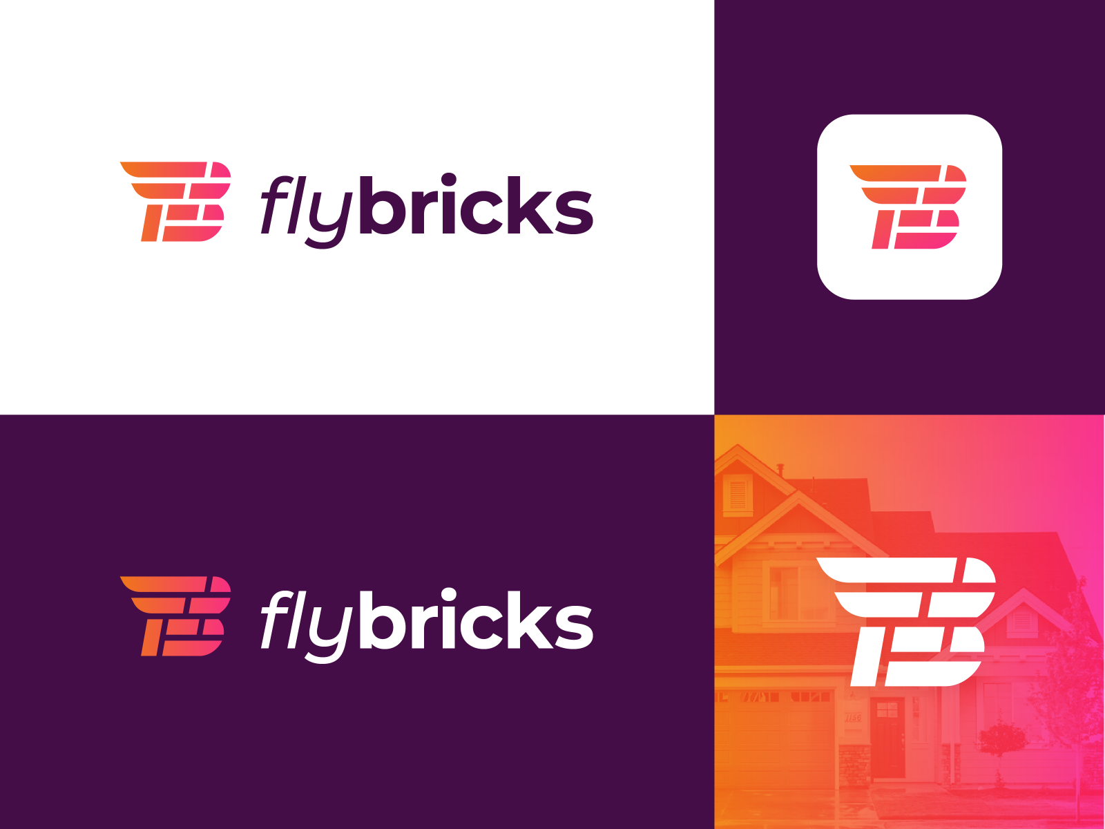 Fly Bricks Logo Design by Laura Madkur on Dribbble