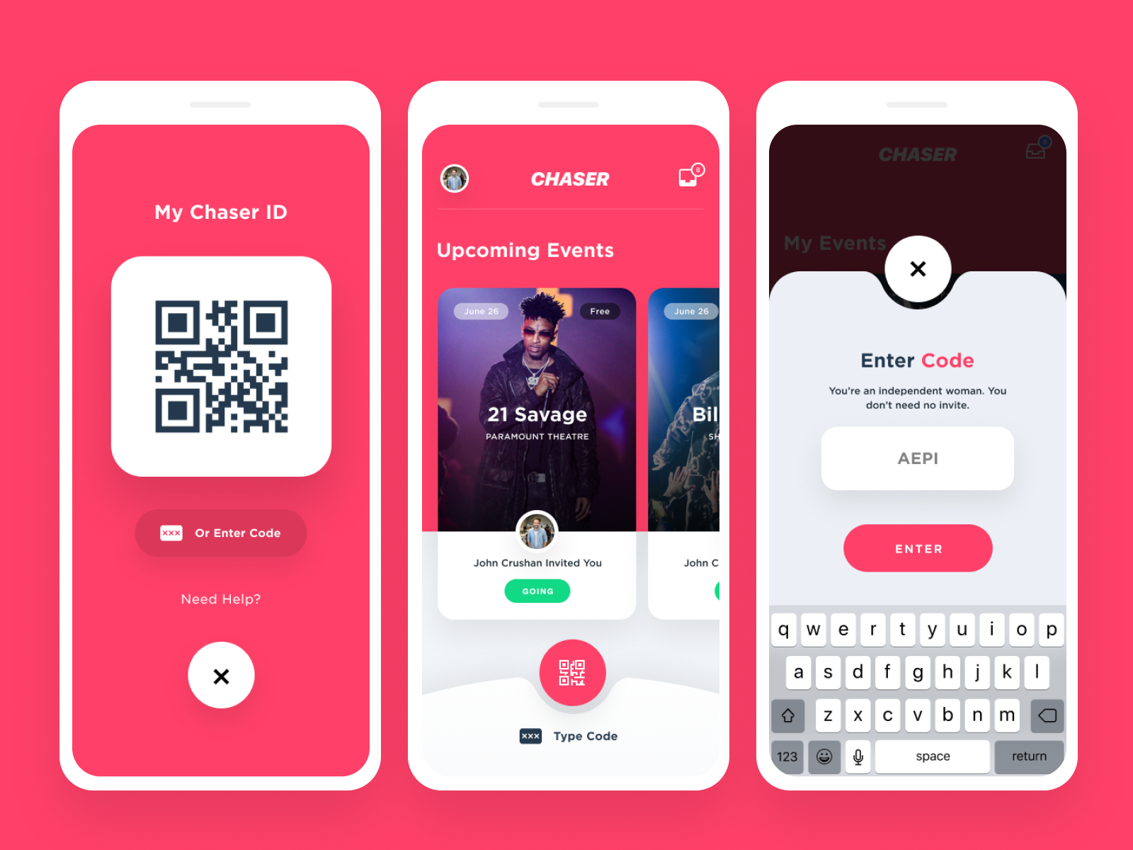 Event Management / Ticketing App | Chaser by Chandler Kolb for Knife ...