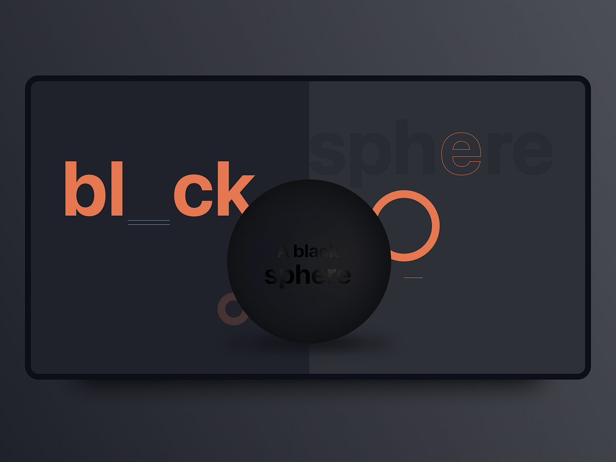 Black Sphere - Create 3D object in Figma by Lia 🎧 on Dribbble