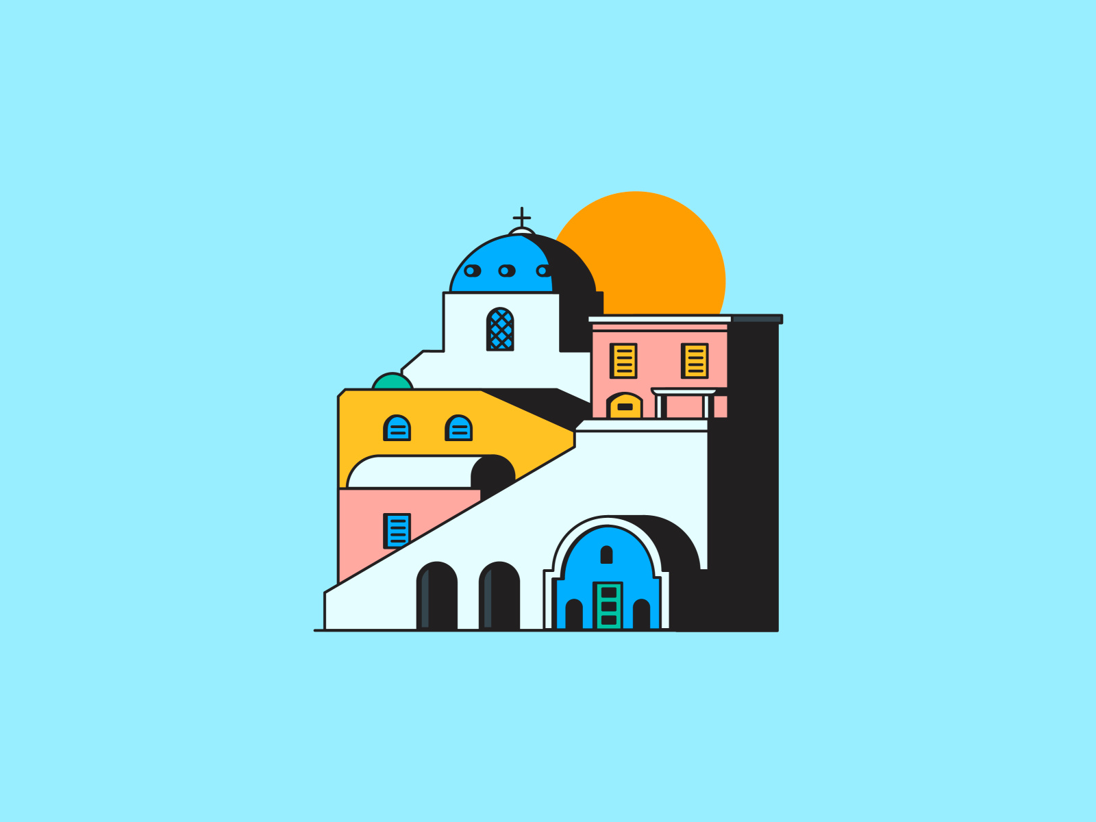 Oia by Thomas Willemet on Dribbble