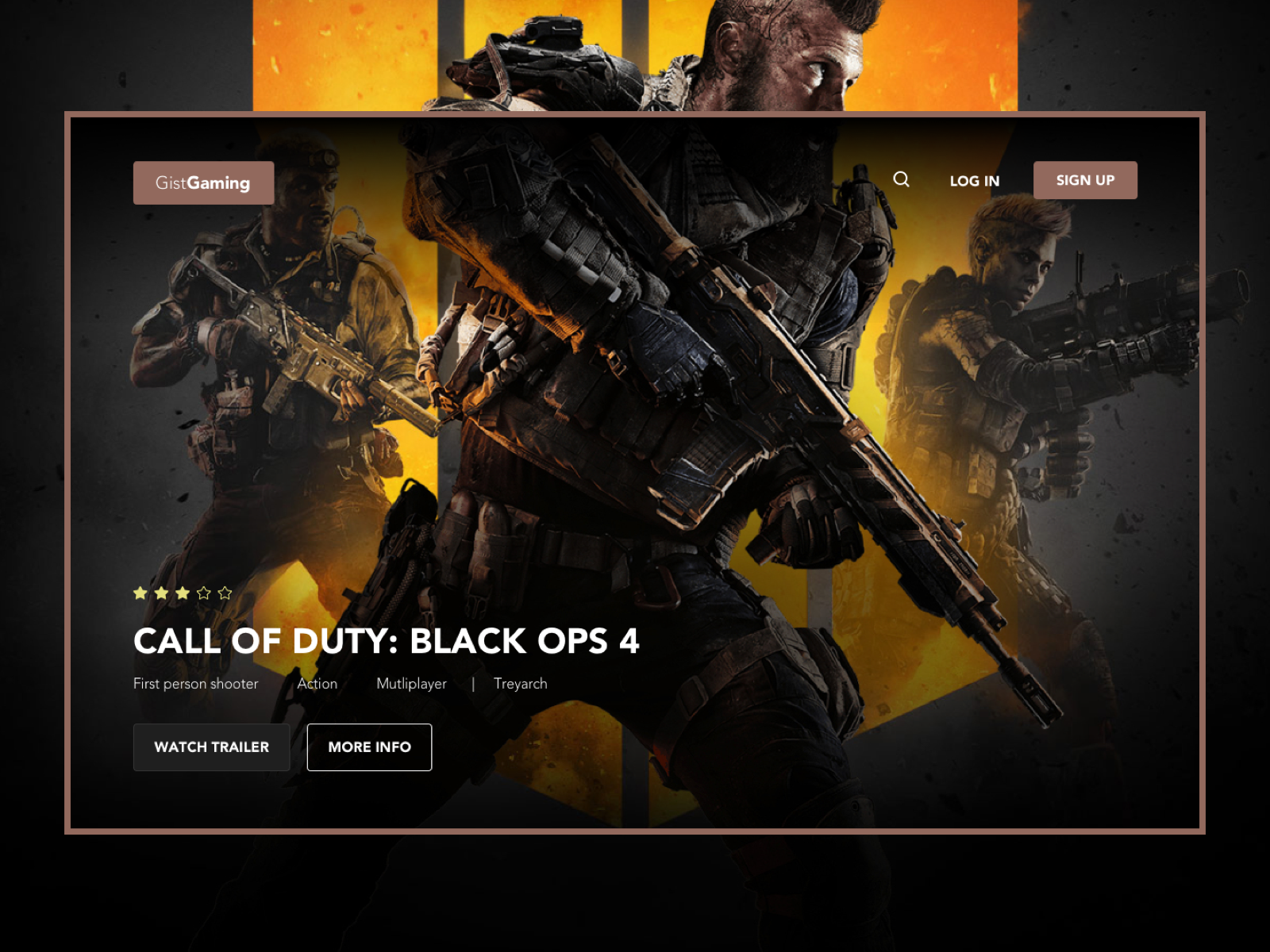 Gaming Hero Landing Page by Kim Petersen on Dribbble