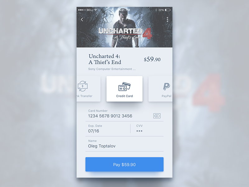 Store.Game Payment. by Oleg Toptalov on Dribbble