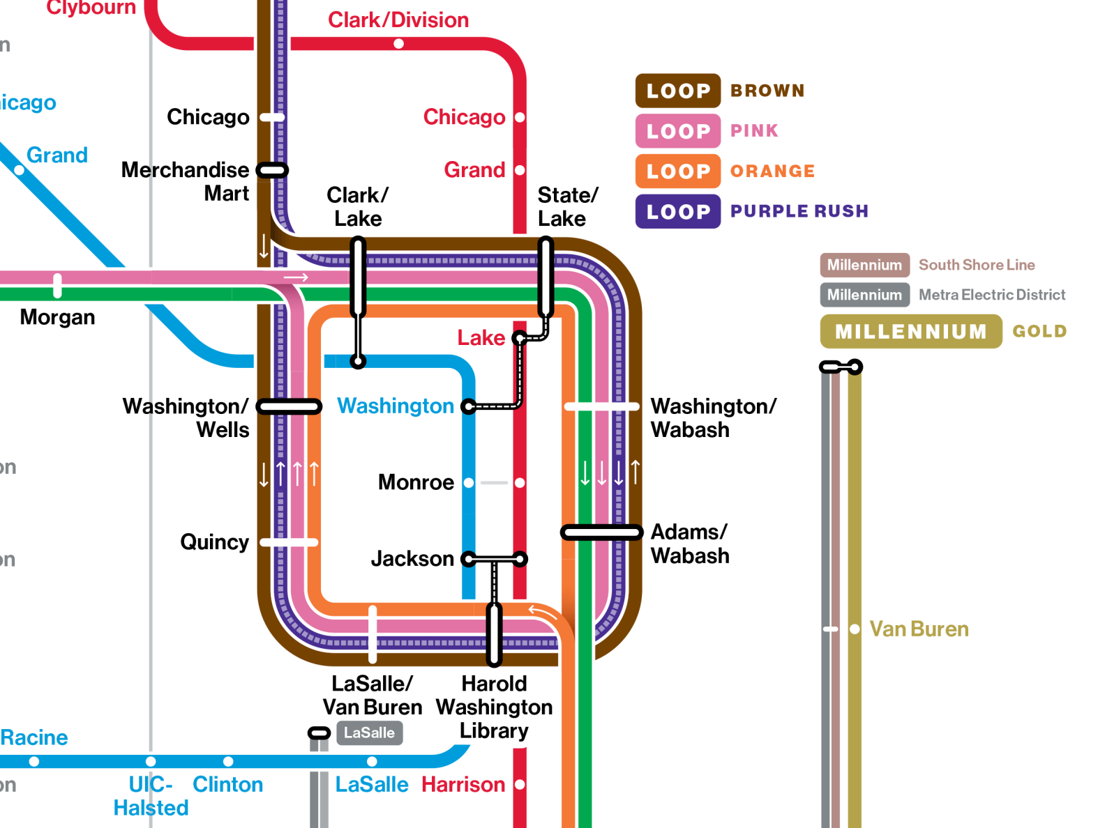 Chicago Transit Future map explore - Loop by Michael Tyznik on Dribbble