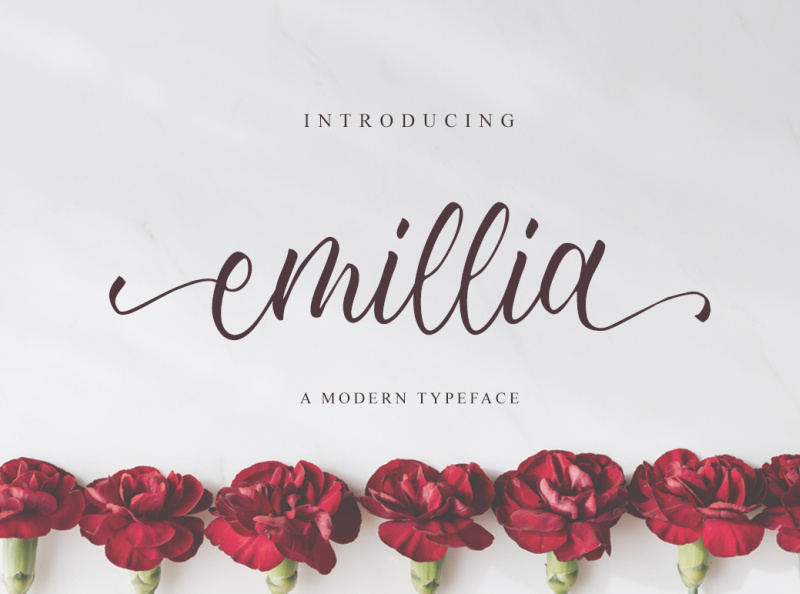 emillia script by Fanastudio on Dribbble