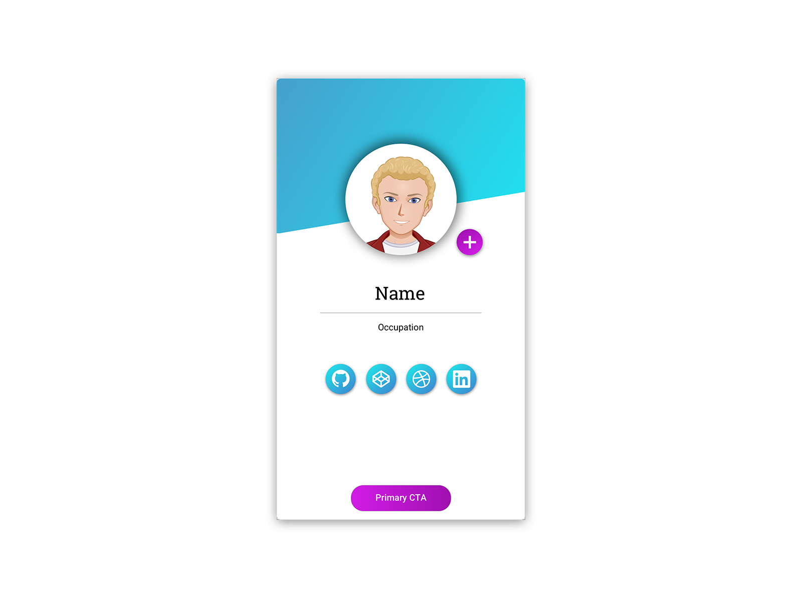 Profile Card Concept by Travis John on Dribbble