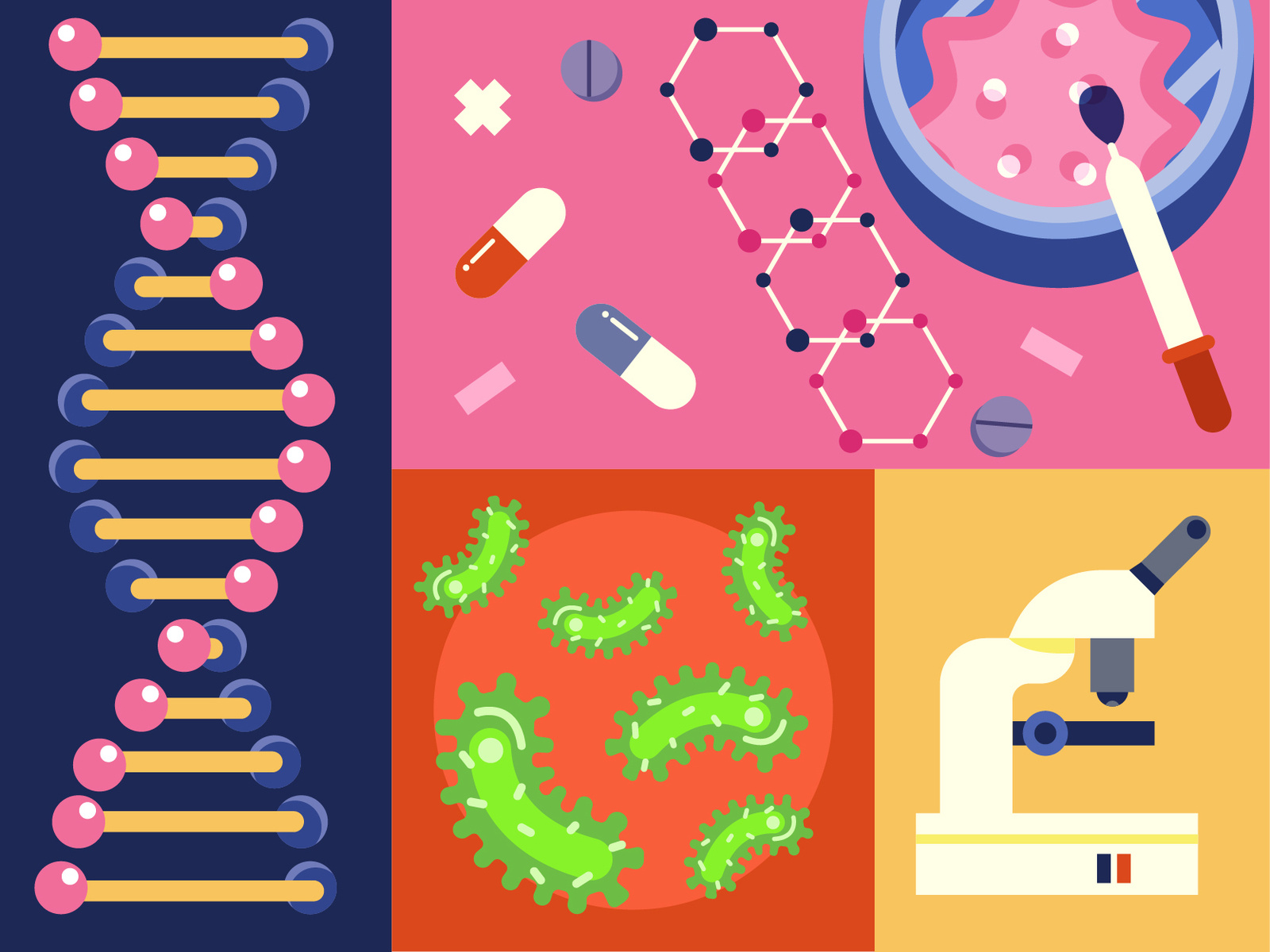 medical genetic illustration by jumbojan on Dribbble