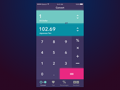 Daily UI - Calculator by Andres Montano on Dribbble