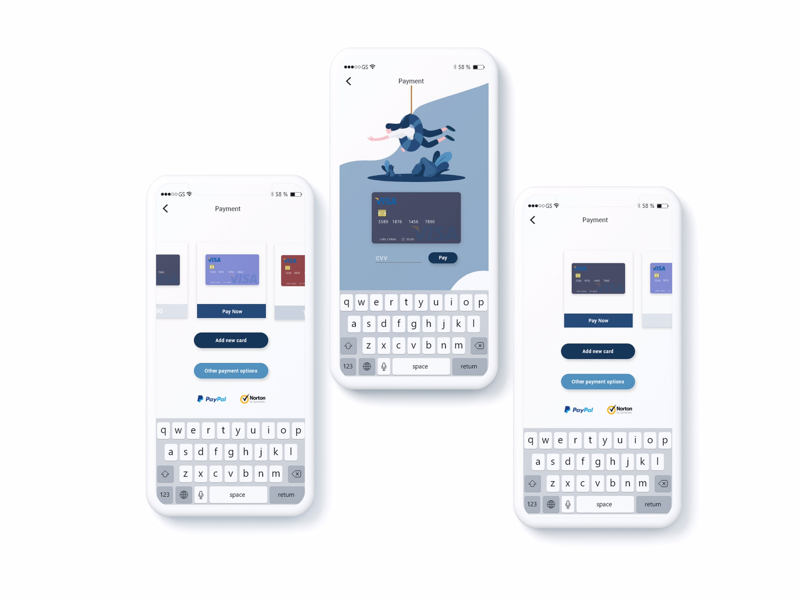 Card payment ui by Ciril Cyriac Varghese on Dribbble