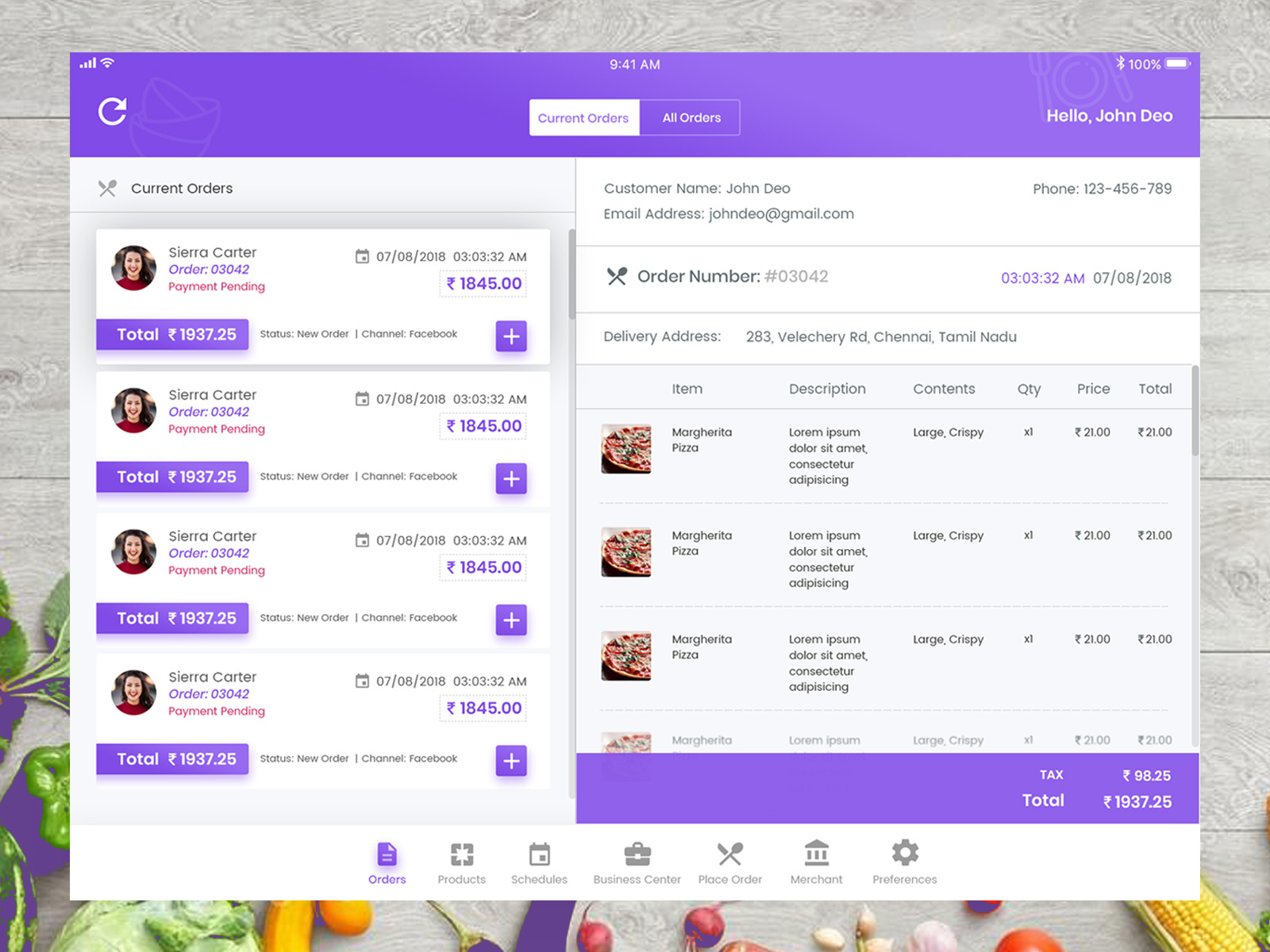 Dribbble - food-dashboard.jpg by Nikhil Jethva