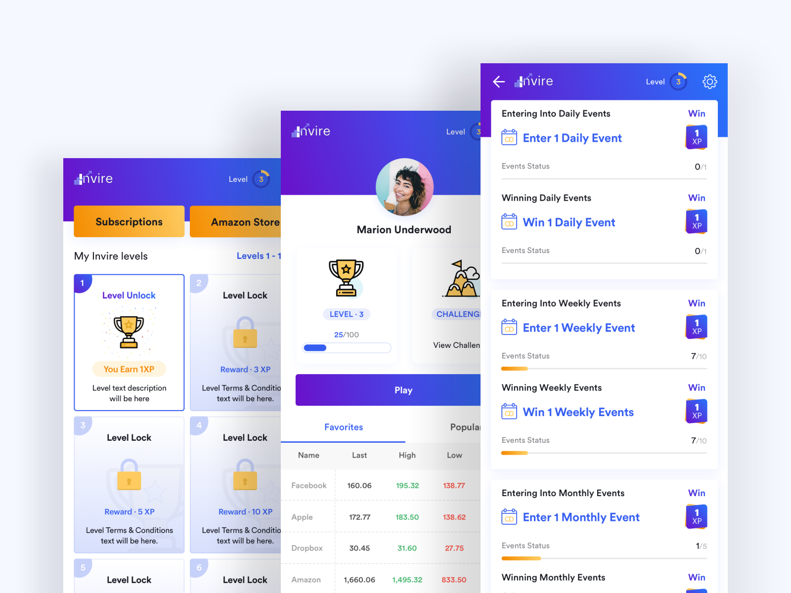 Complete Challenges · Earn XP Points App Concept by Avinash on Dribbble