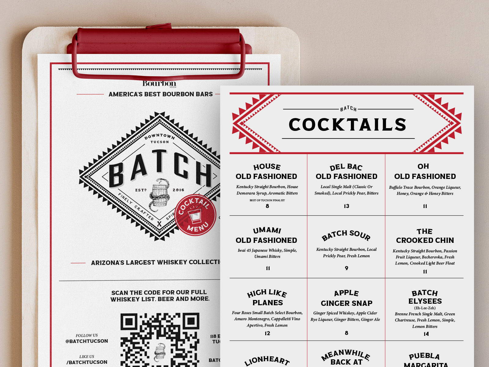 Batch Cocktail Menu by Will Mejia on Dribbble