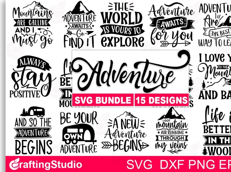adventure svg bundle by CraftingStudio on Dribbble