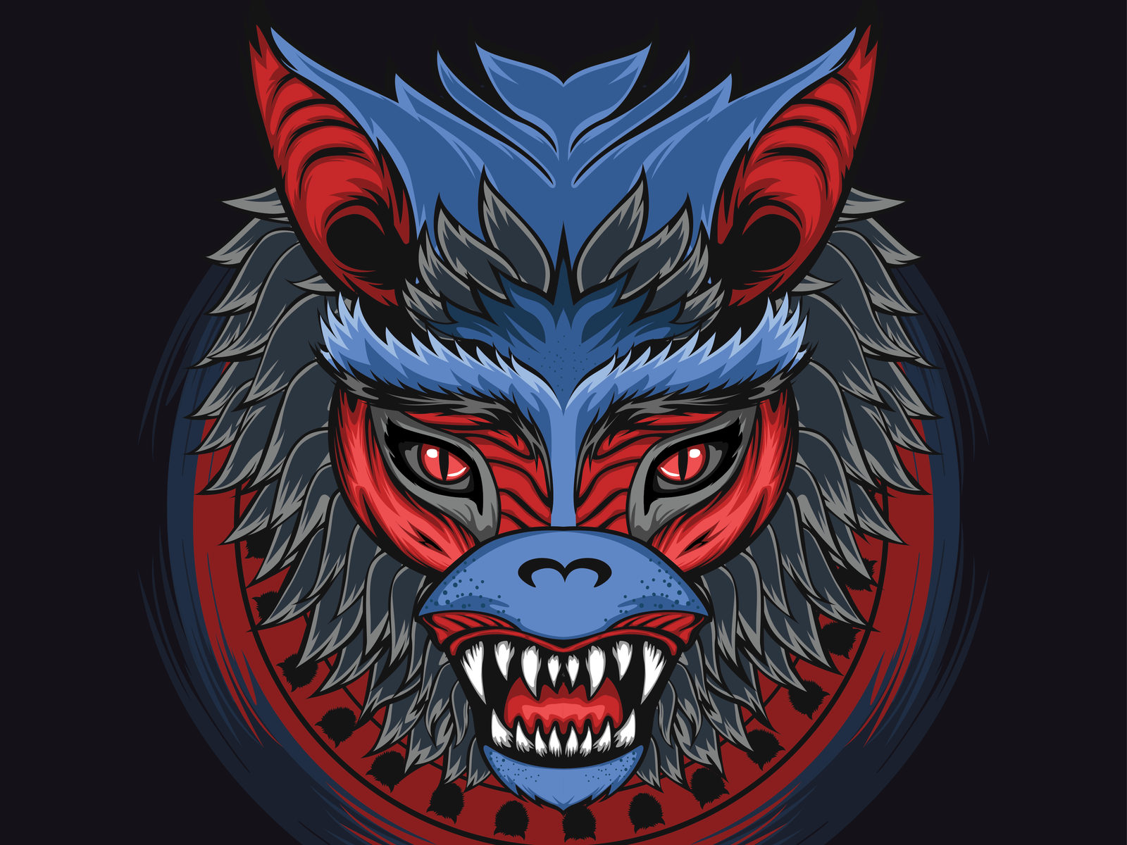 Mythology Creature of Giant Bat Called Ahool Illustration by Dendy ...