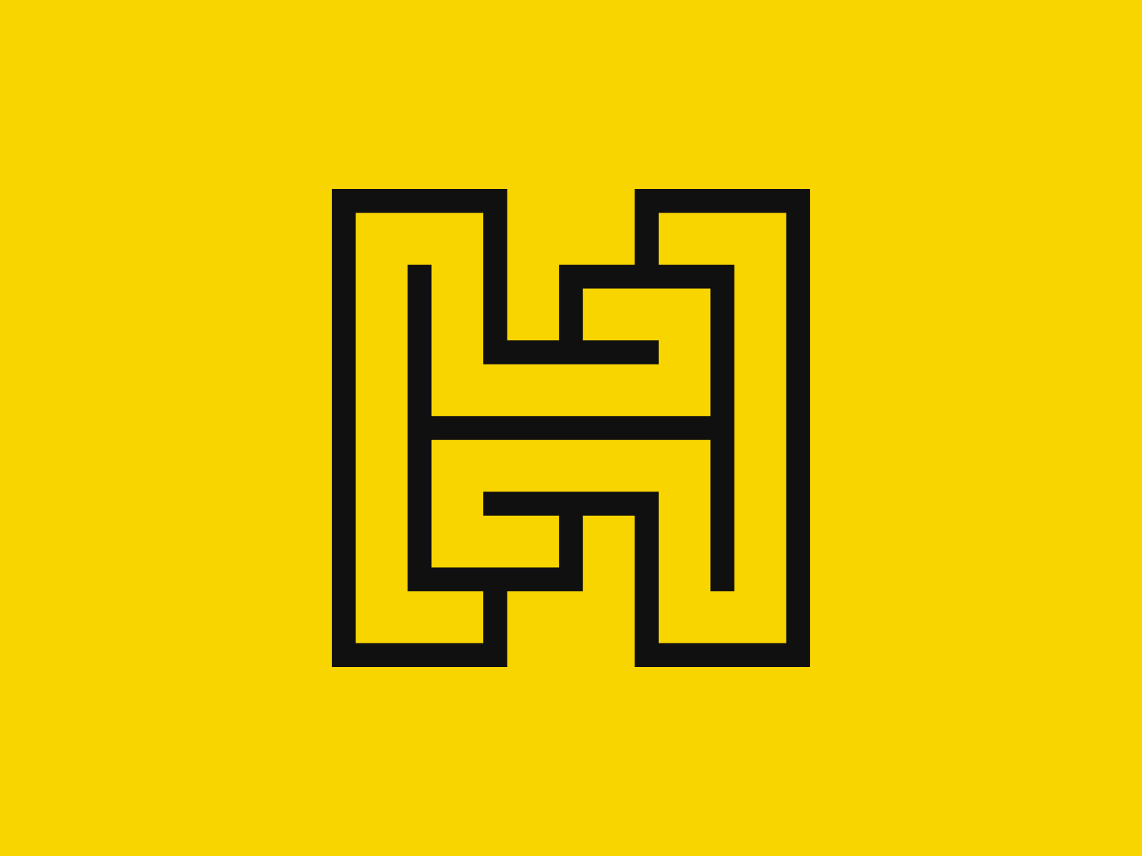 H letterform by Nick Ugre on Dribbble