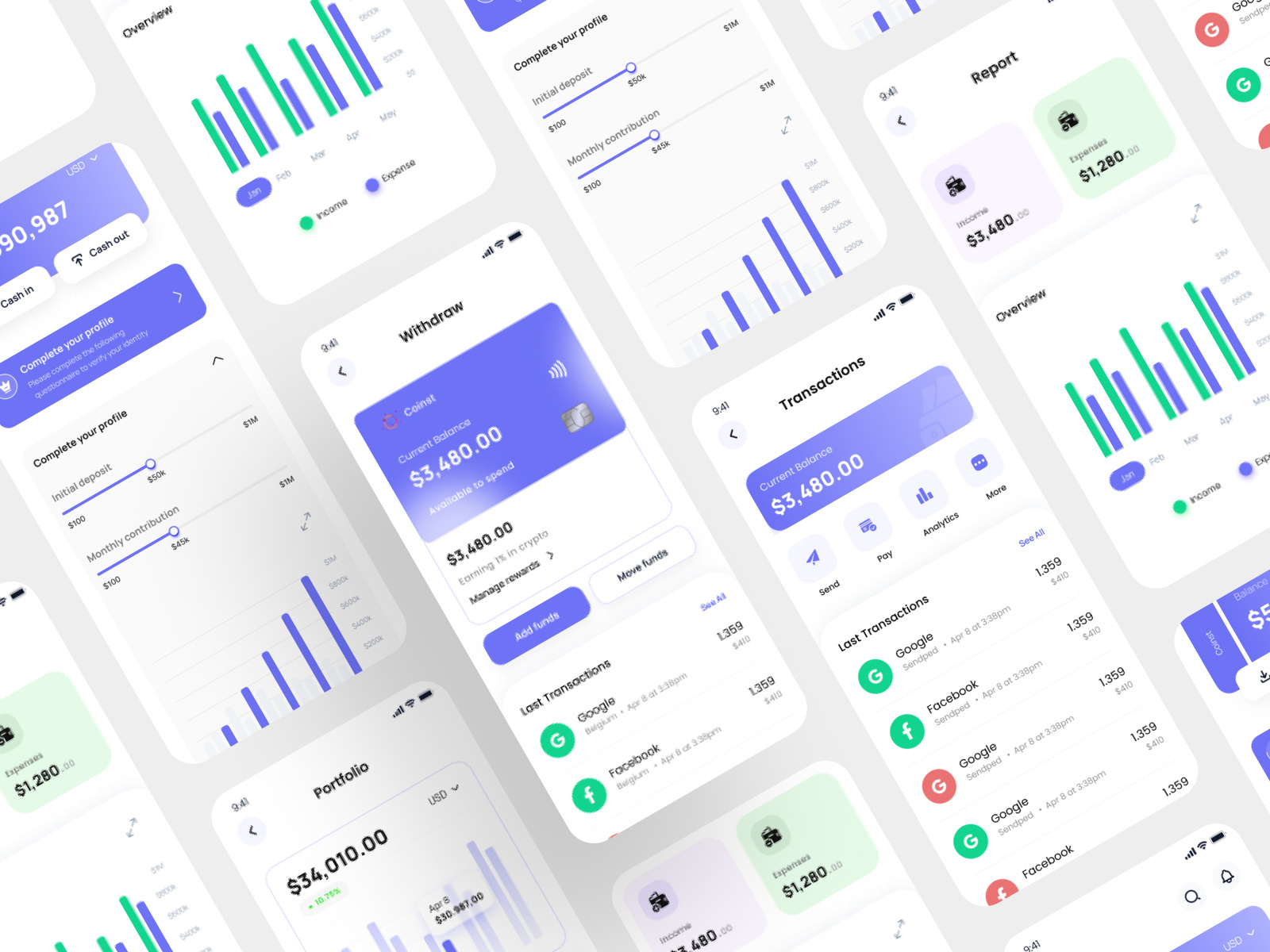 Coinst Financial Wallet App UI/UX Design by Doodle's Design Branding ...