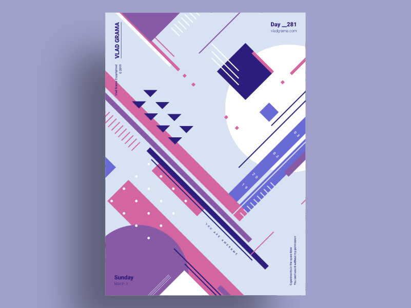 OBLIQ - Minimalist poster design by Vlad Grama on Dribbble