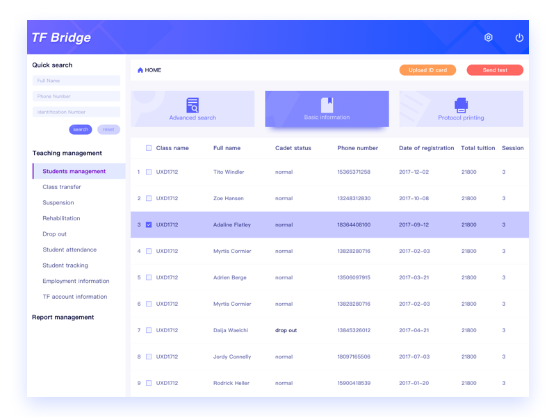 Student management system-01 by Sailing on Dribbble
