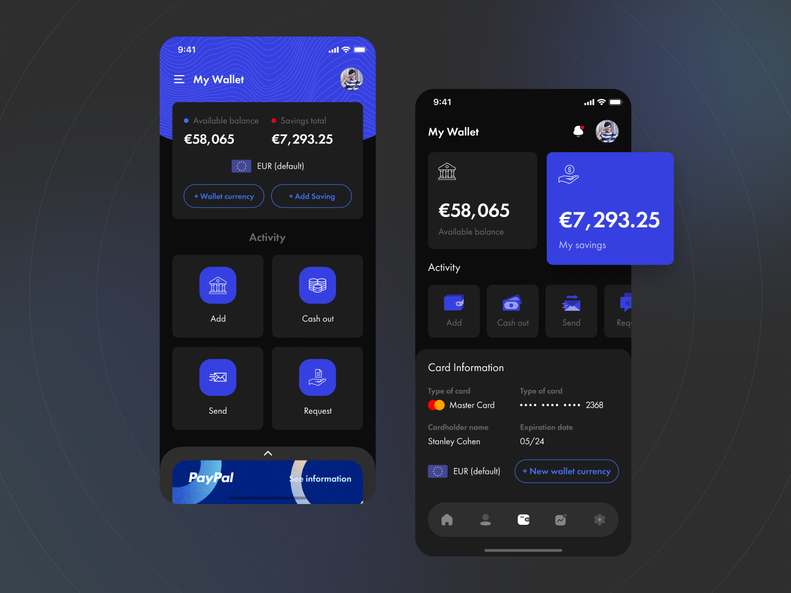 Finance Wallet - Mobile App by Léna on Dribbble