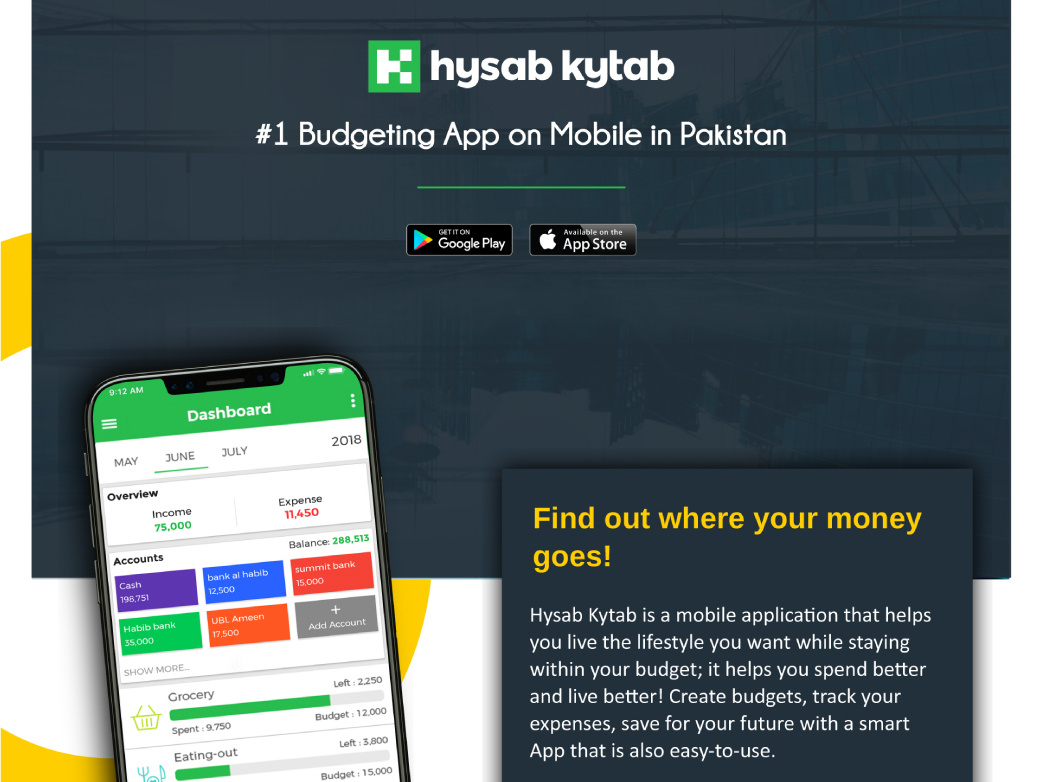 Hysab Kytab - Find out where your money goes! by hasan raza on Dribbble