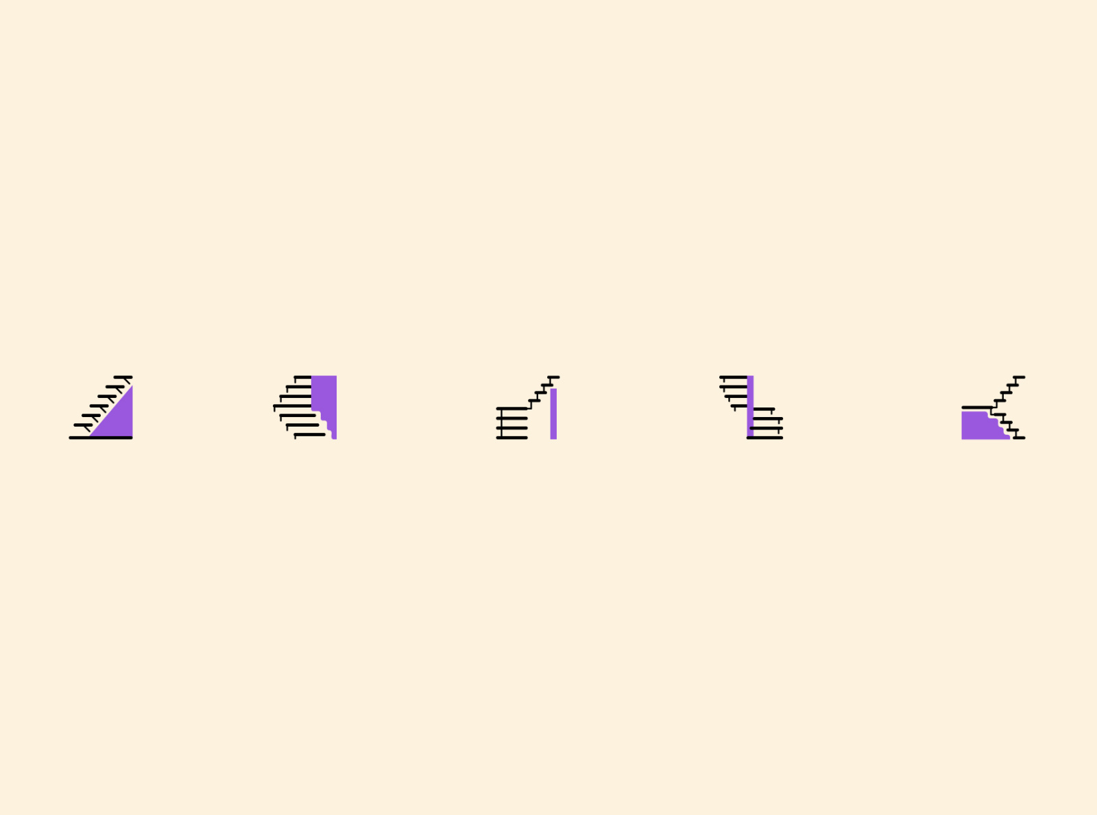 Stairs icons by E.Kurennaya on Dribbble