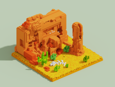 Desert Voxel Art 🌵 by Galang Adhi Saputra on Dribbble