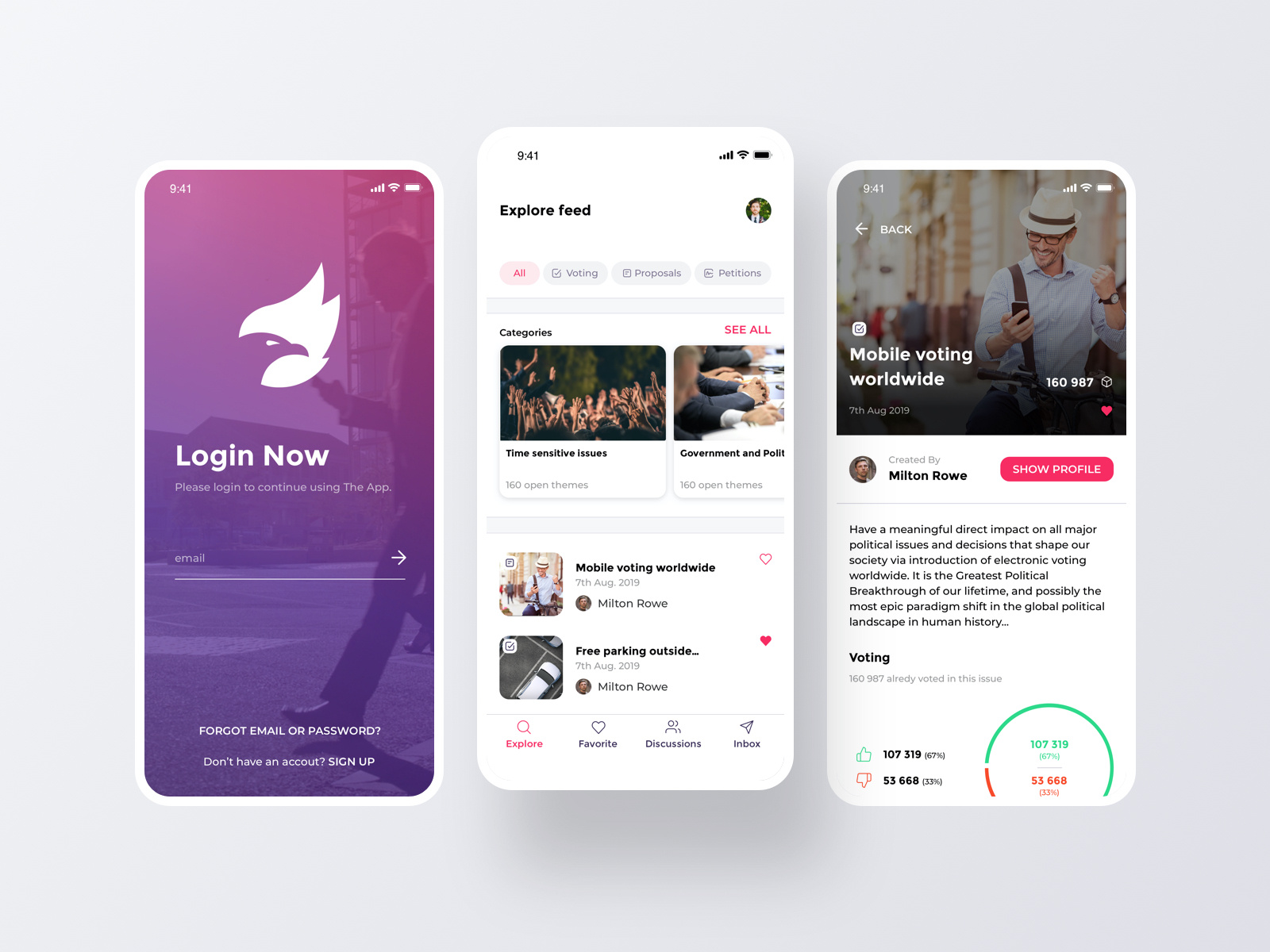 DemocracyApp by stefan atanasov for 01People on Dribbble