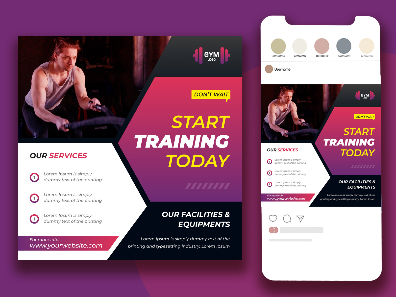 Social Media Post Flyer Template Design by Rubel Miah on Dribbble