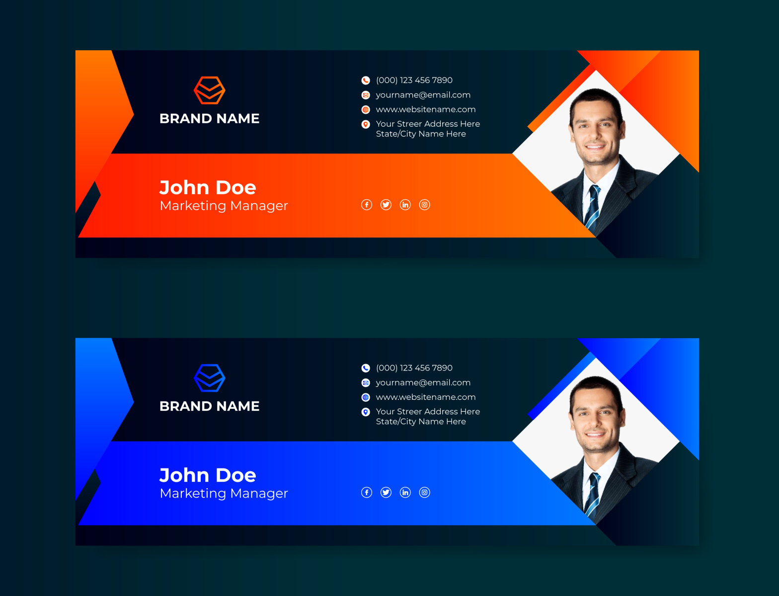 Email signature template design by Rubel Miah on Dribbble