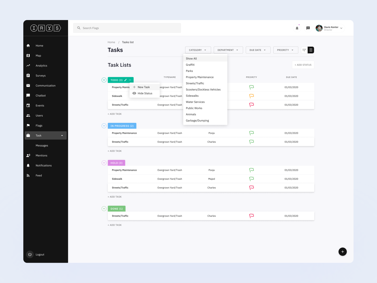 Task Management Page Design by Majedul Islam Khan for Brightscout on ...