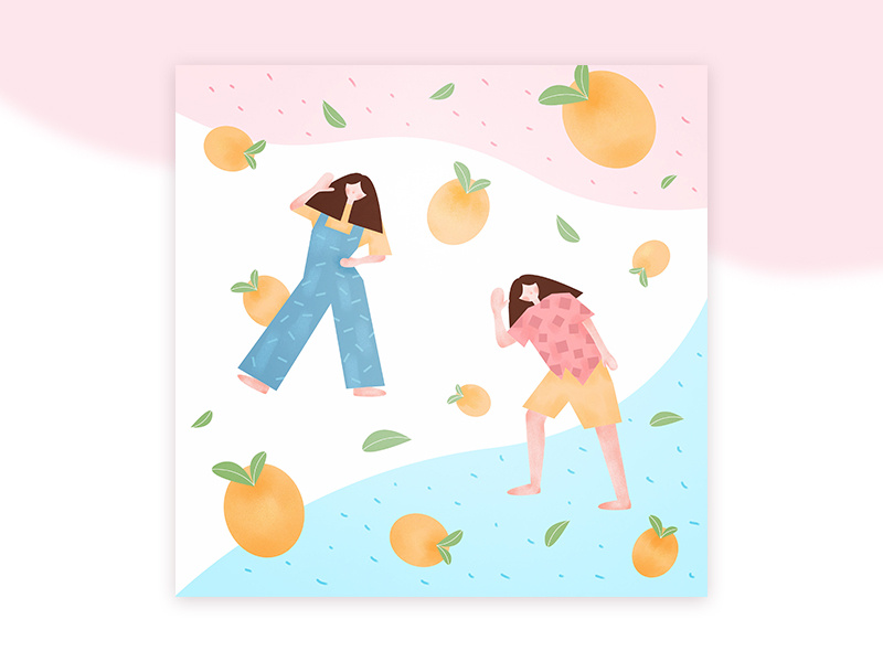 The orange girl say“hi”to you. by NH on Dribbble