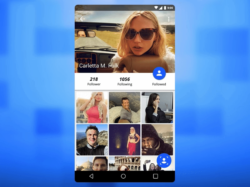 Profile animation by Ali Ajoudanian on Dribbble