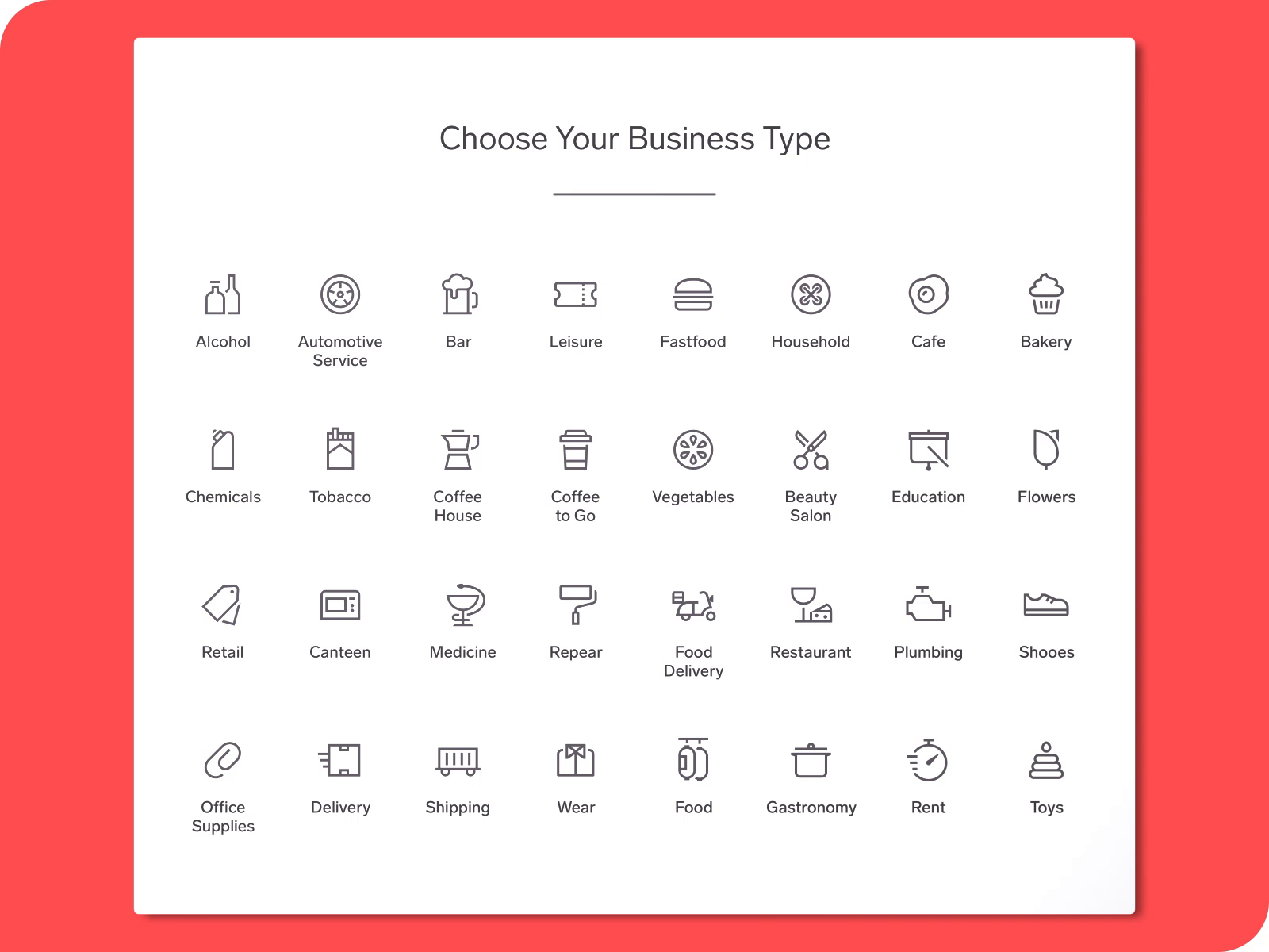 Business Types Icons by Sergey Zolotnikov on Dribbble