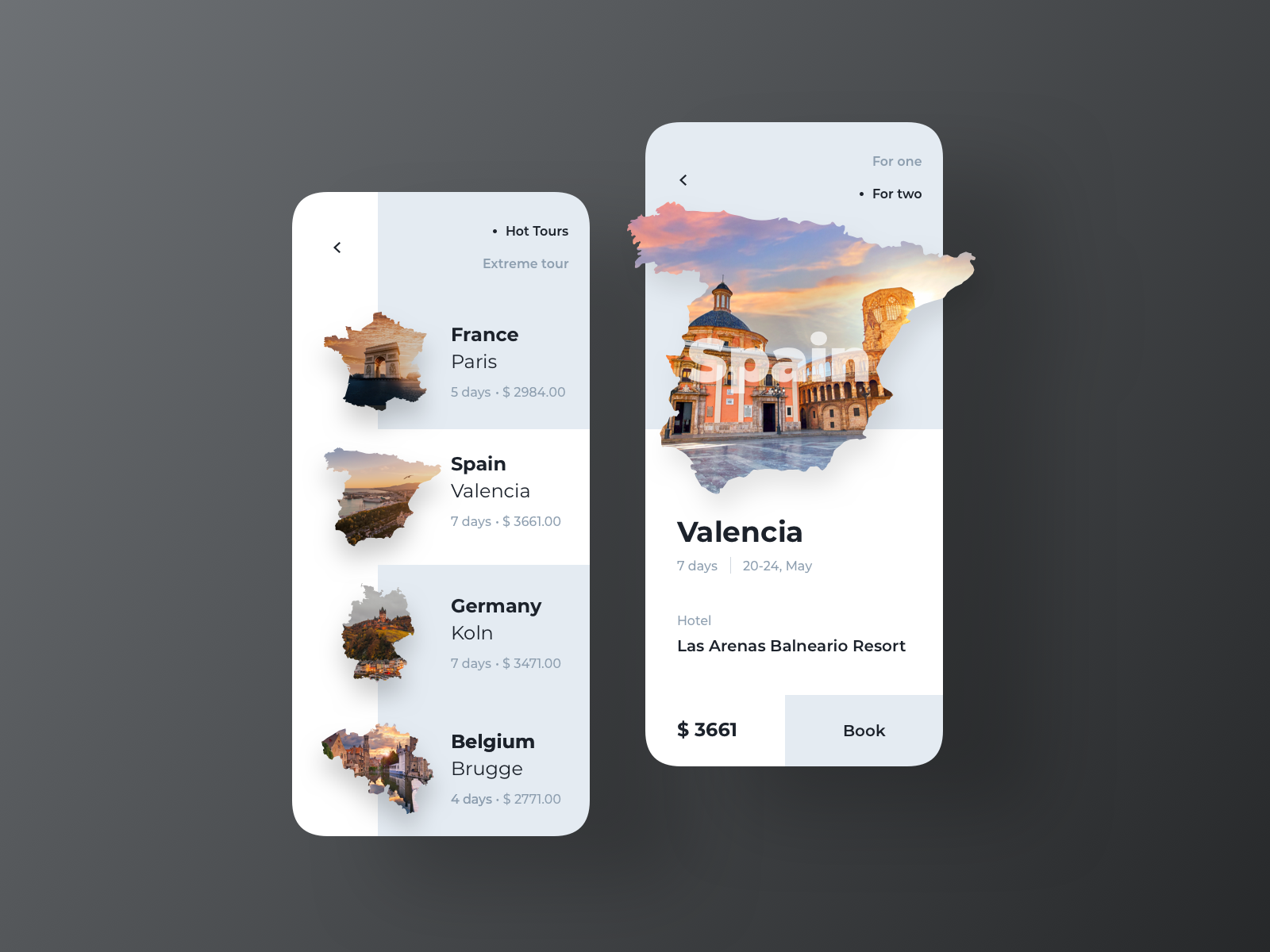 Travel App Concept by Dmytro Zelenko on Dribbble