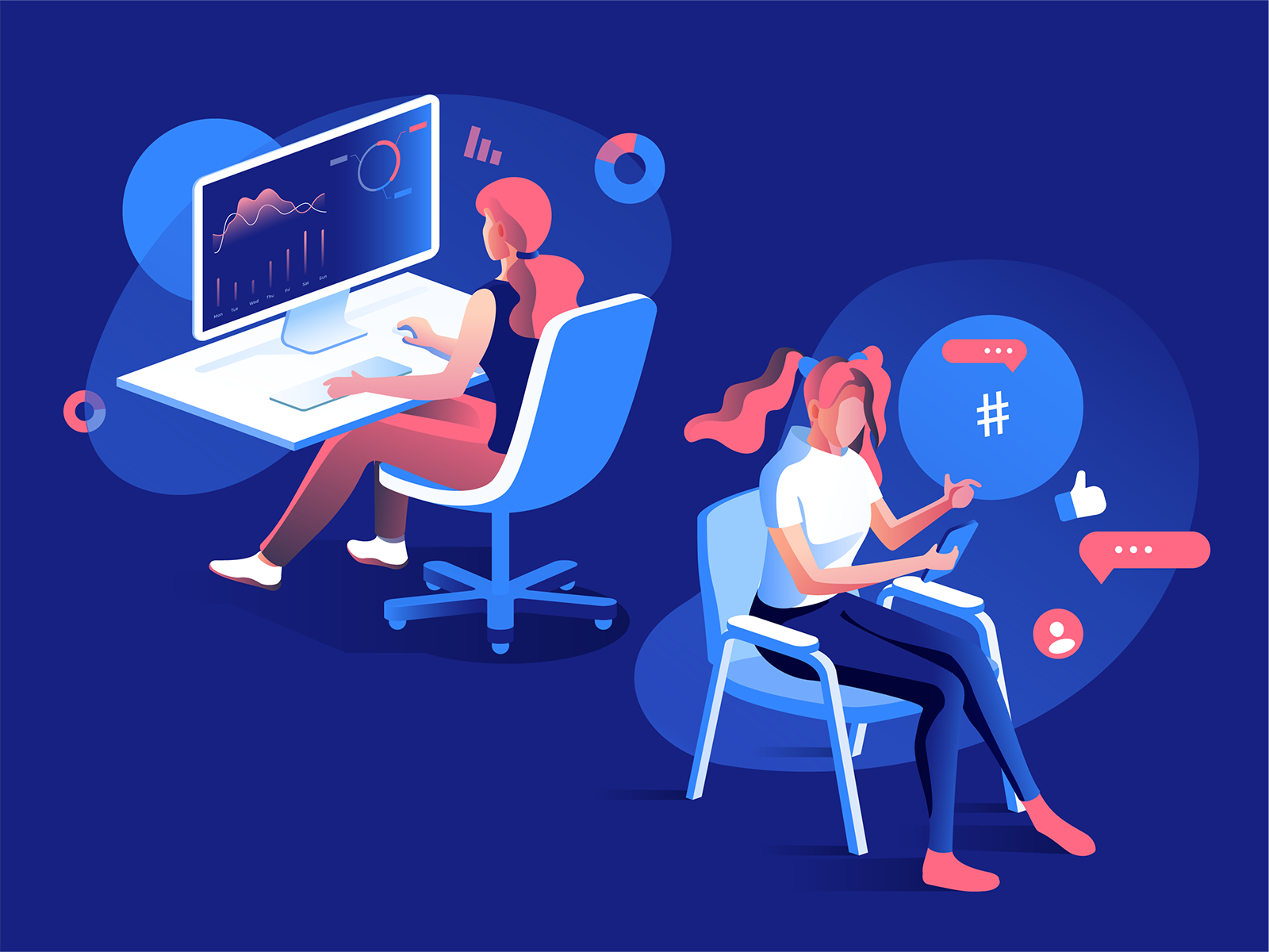 Dribbble - girls.png by Dmitrii Kharchenko