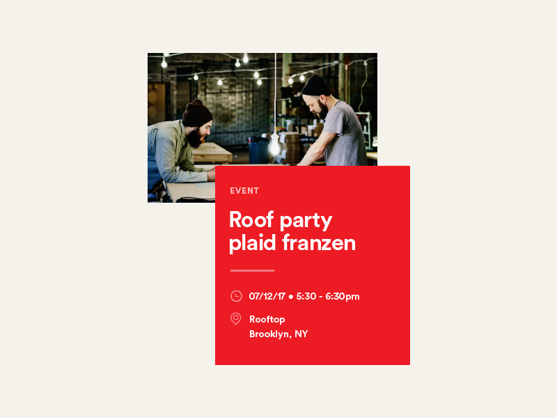 Event Tile by Andres on Dribbble