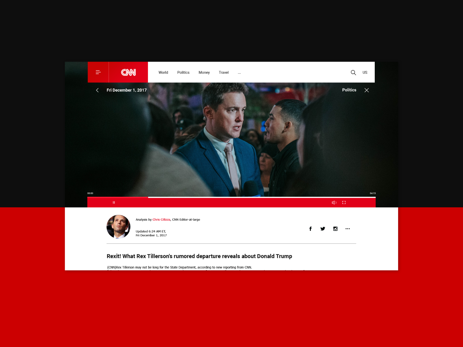 CNN redesign by Evgenii Kochurov on Dribbble