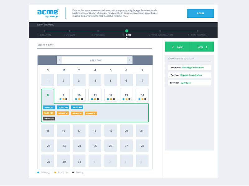 Simple Wizard Calendar by Robin Marquez on Dribbble