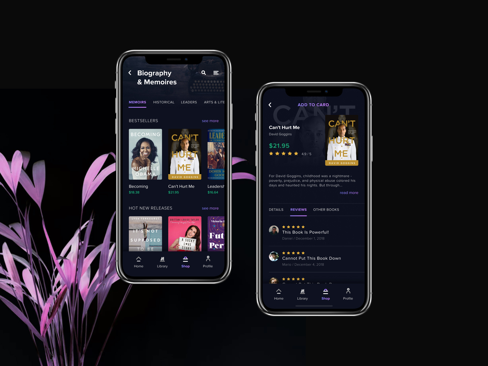 Black Bookstore UI by Vladyslav Milash on Dribbble