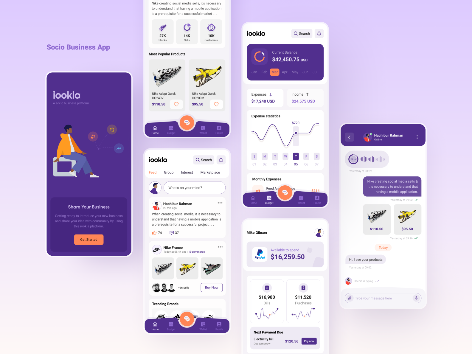 Socio Business App 4 by Hachibur Rahman on Dribbble