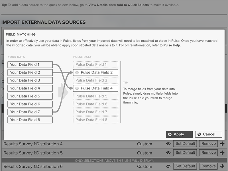 Field Matching UI by Karl Kaufmann on Dribbble