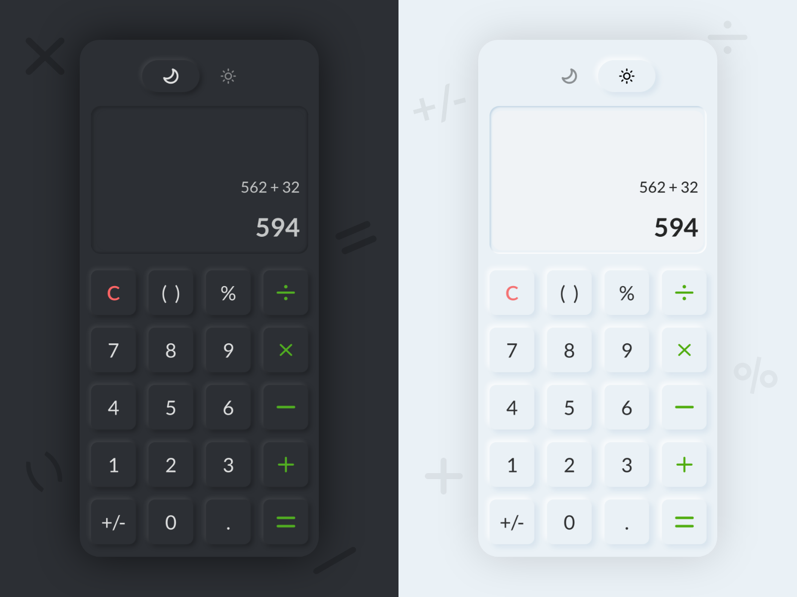 Calculator - Neumorphism UI by Dhaval Gorasiya on Dribbble