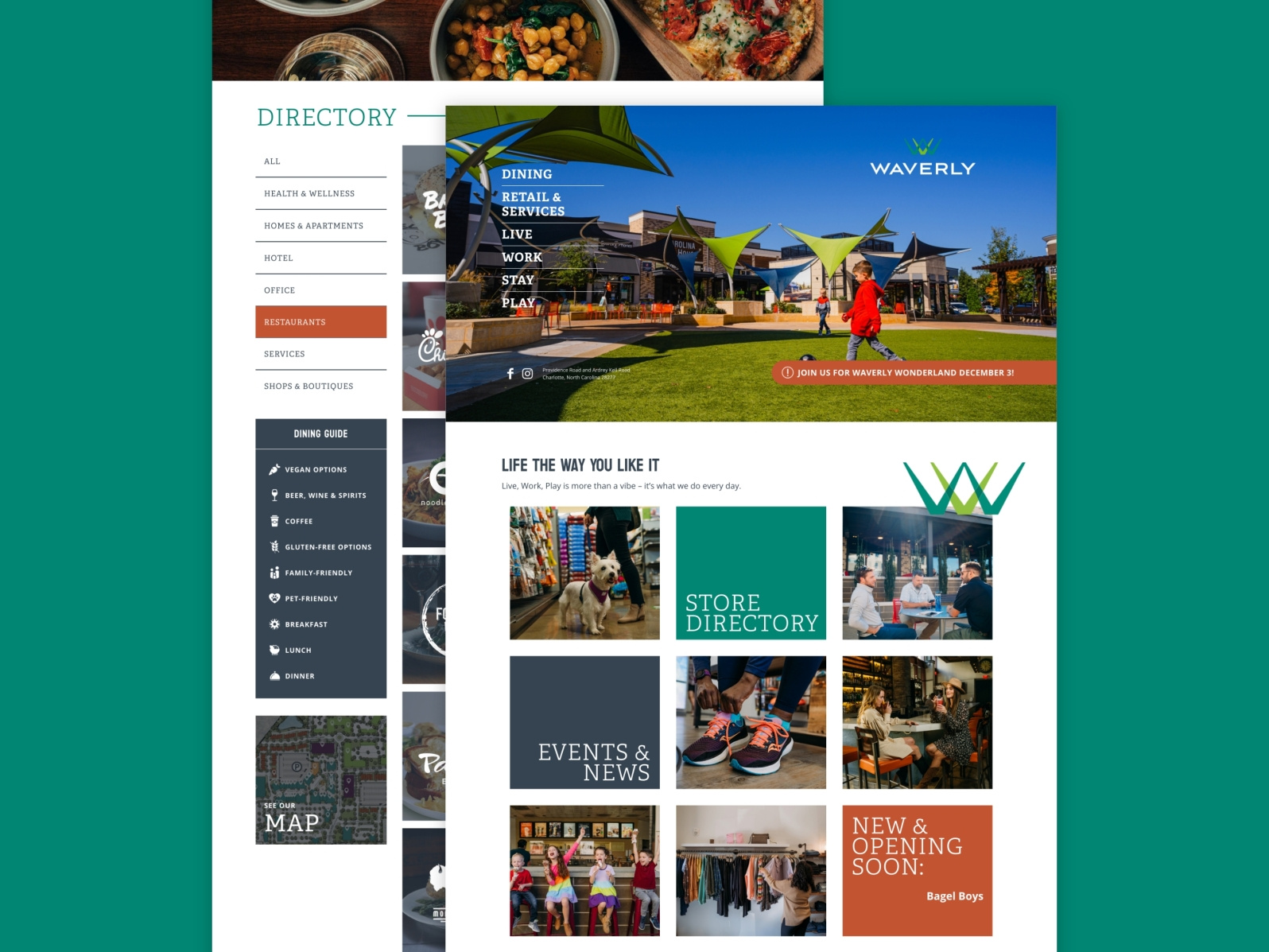Shopping Center Website Design by Laura Wyatt on Dribbble