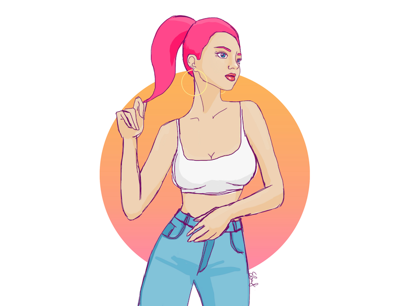 Bubblegum Babe by Ebs on Dribbble